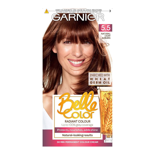 Buy Garnier Belle Color Permanent Hair Colour 5.5 Natural Light Auburn ...