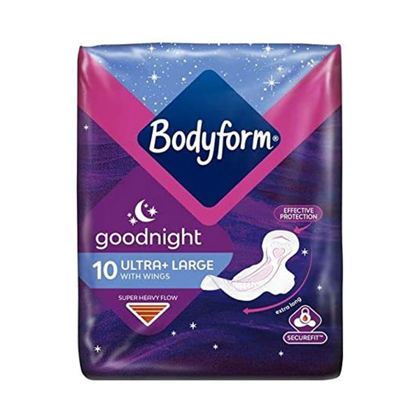 Buy Bodyform Goodnight Ultra Large With Wings 10's Online – Beautyallaccess